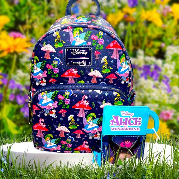 Loungefly | Bags | Exclusive Alice In Wonderland Aop Mini Backpack ...
